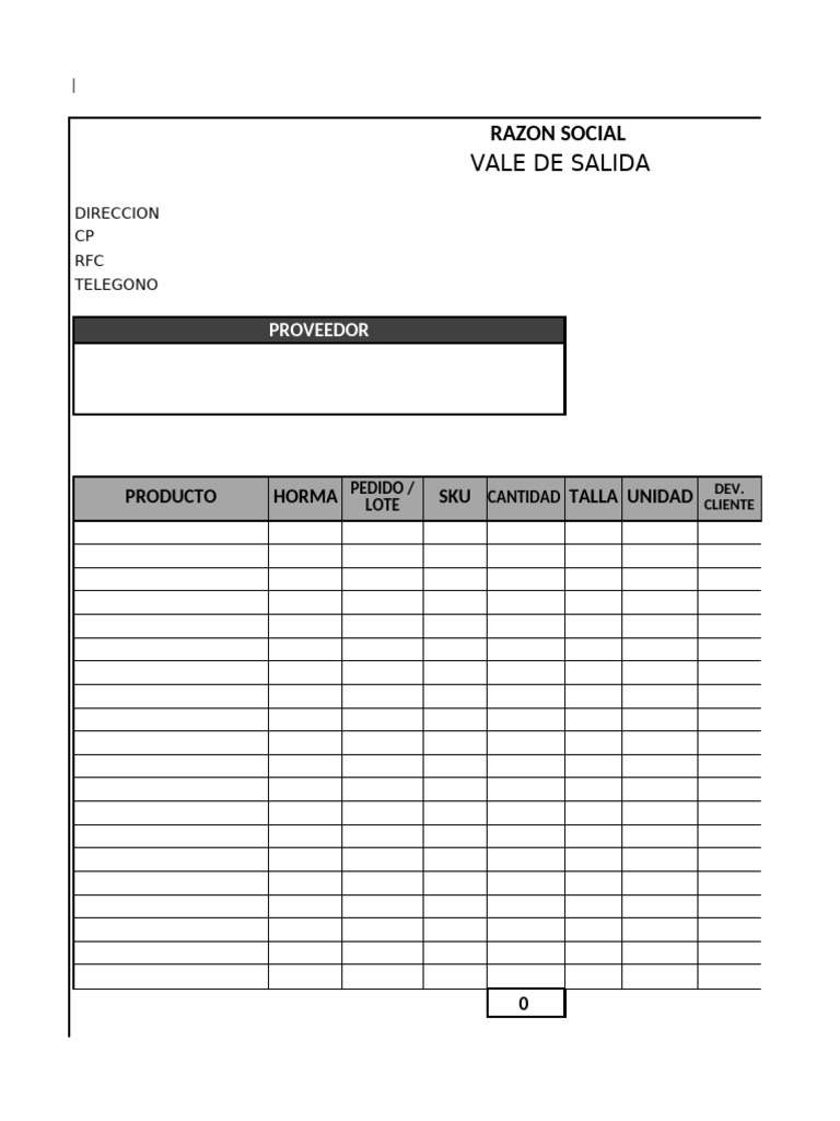 Vale de Salida | PDF
