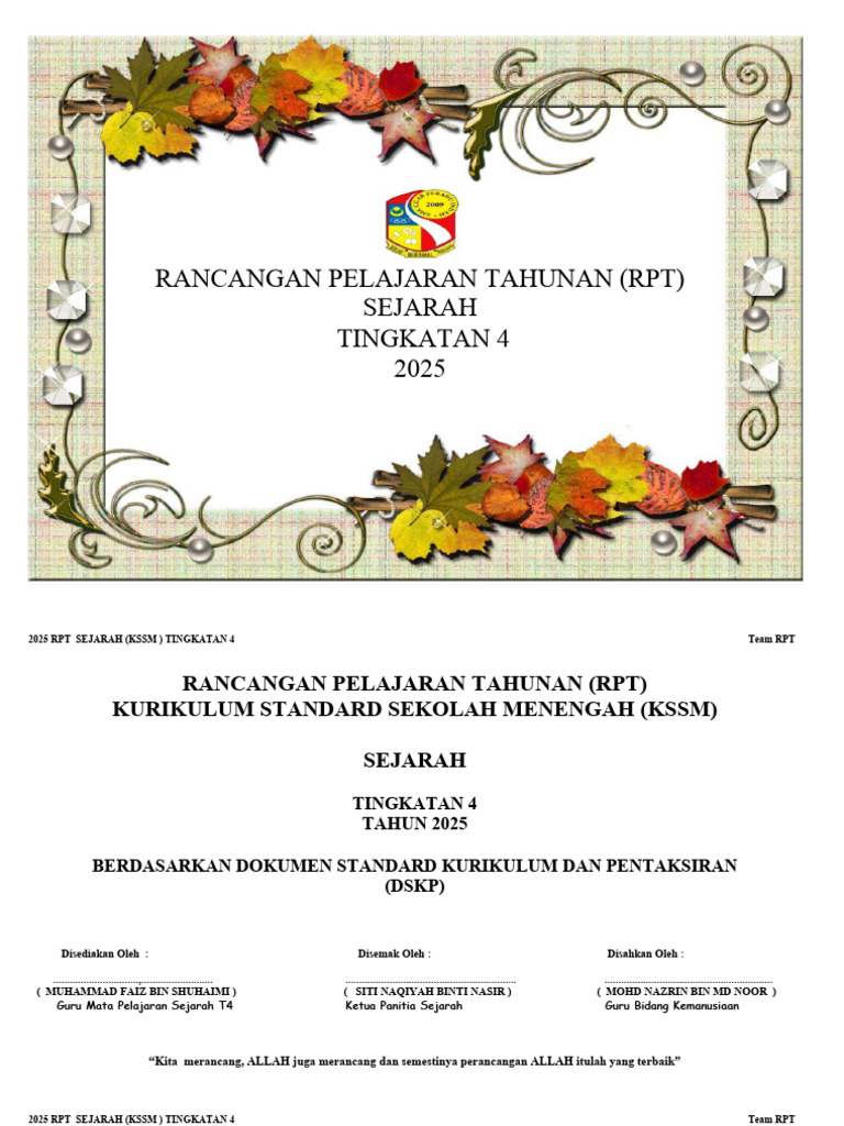 T4 RPT SEJ 2025 | PDF