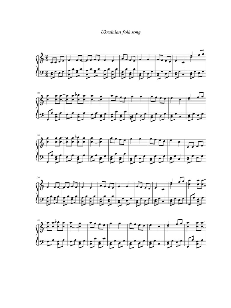 UKRAINIAN FOLK SONG | PDF