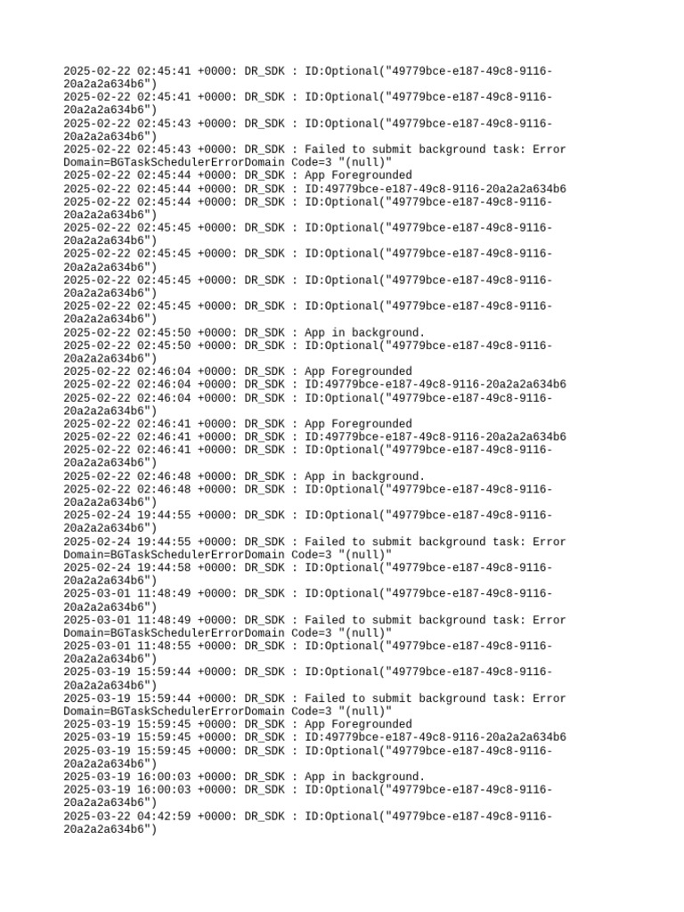 Digital Reef SDKLog | PDF