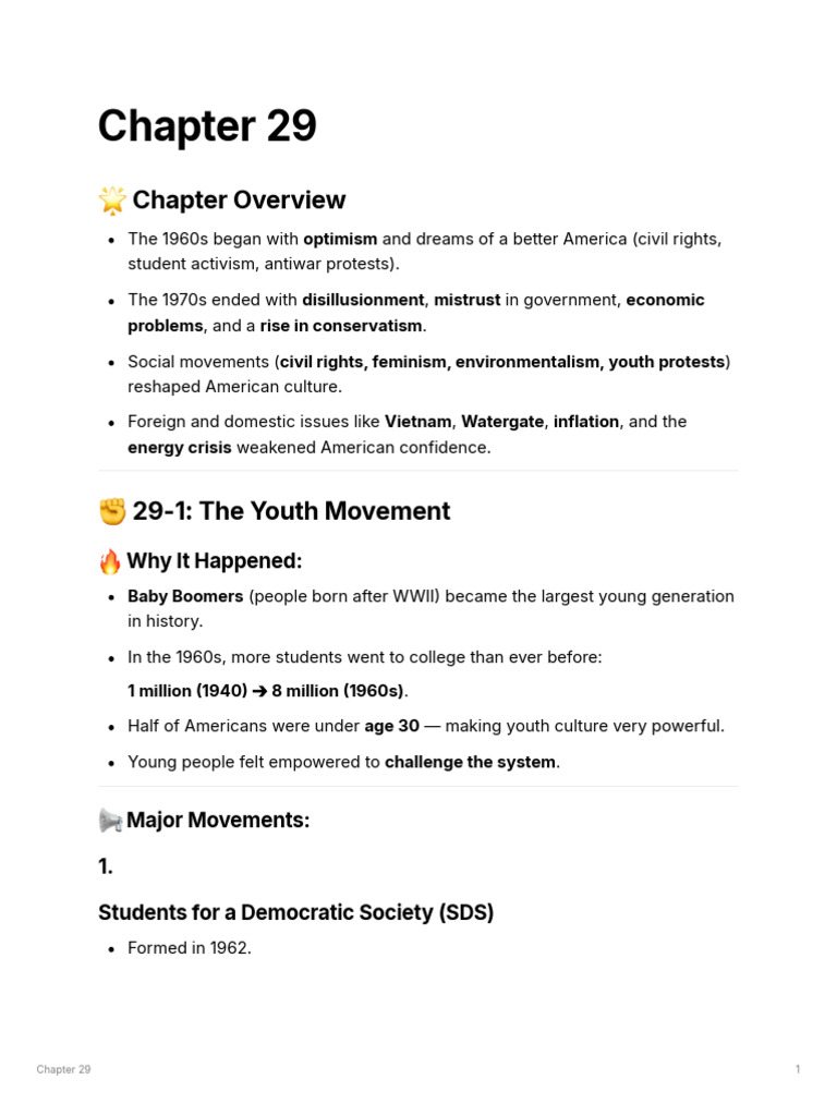 1960s-70s: Youth Movements & Change | PDF | Richard Nixon