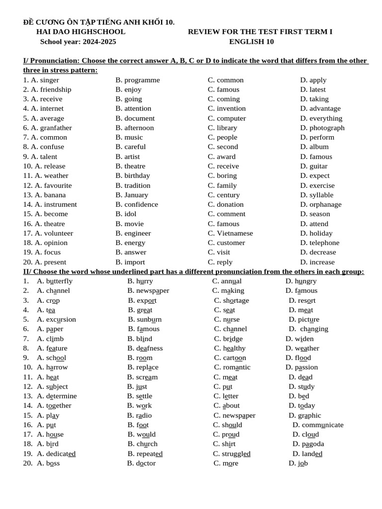 English 10 Test Review Guide | PDF | Pop Music | Dances