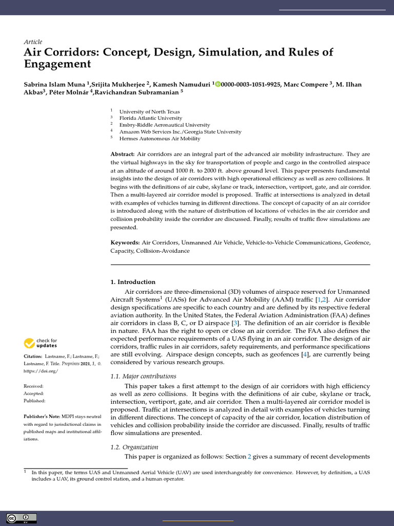 Air Corridors Concept Design Simulation and Rules | PDF | Unmanned ...