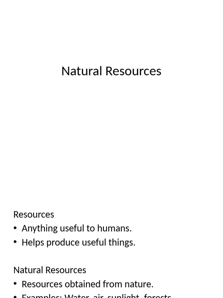 Natural Resources Notes | PDF