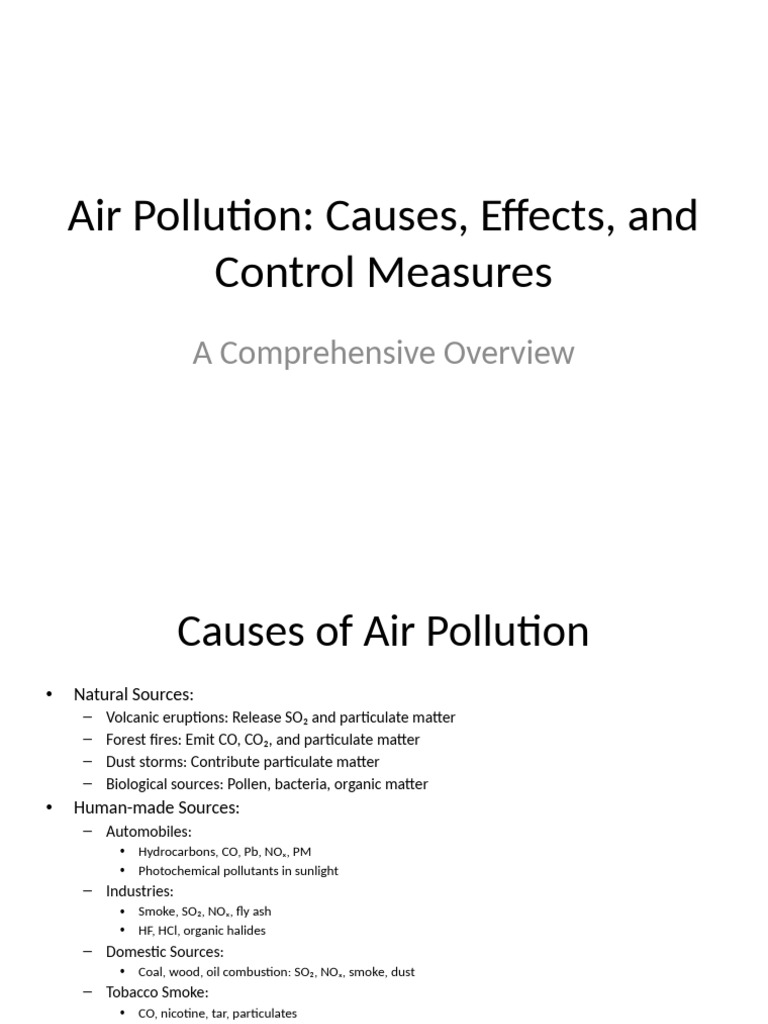 Air Pollution: Causes, Effects, Solutions | PDF