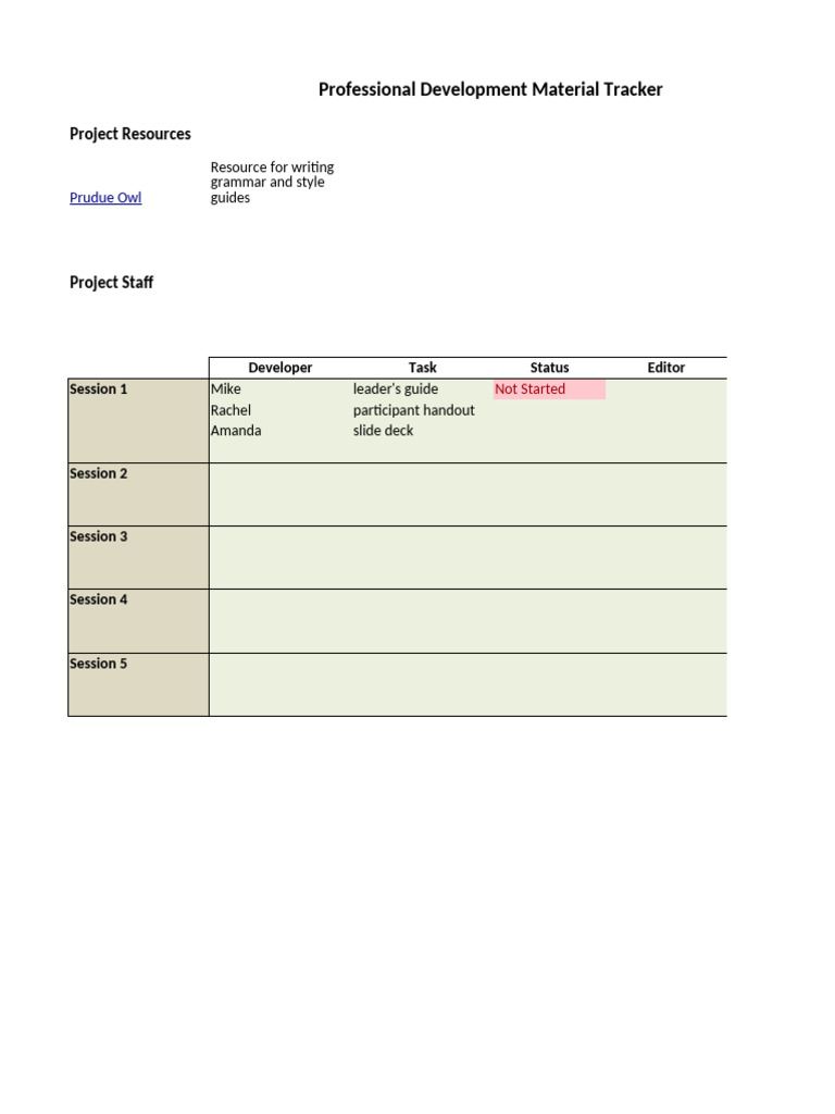 Project Management Tracker | PDF