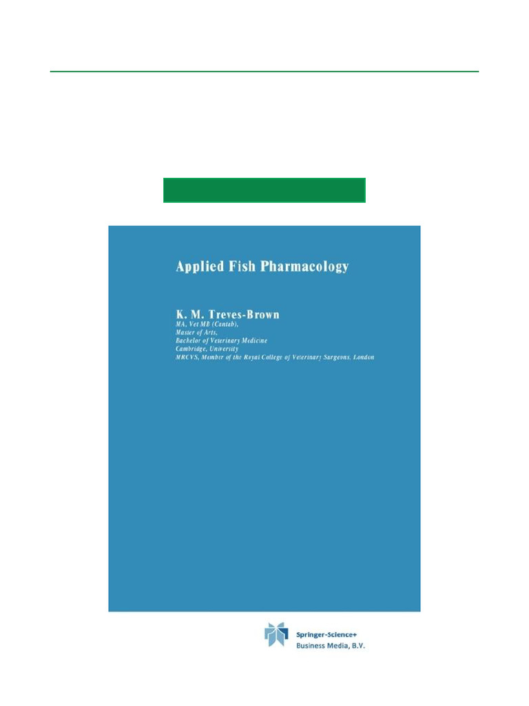 Applied Fish Pharmacology Full Download | PDF