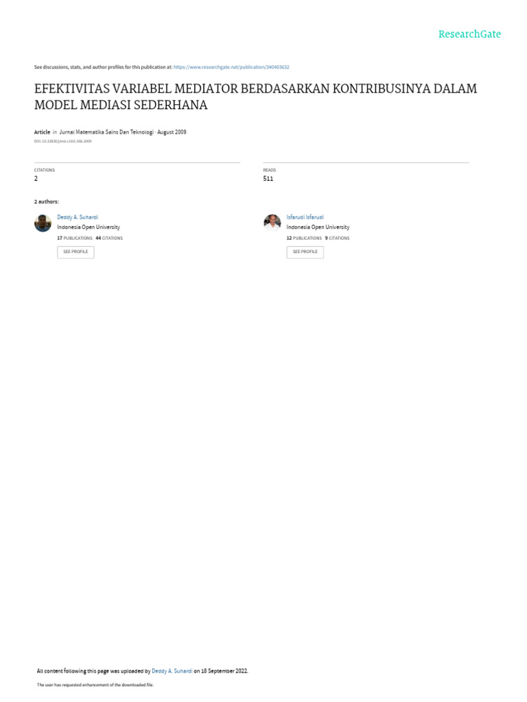 Editorjmst 02 JMST1012009 Deddy Efektivitas Variabel Mediator ...