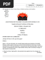 A-Level Biology Scenario Questions | PDF | Tissue (Biology) | Heart