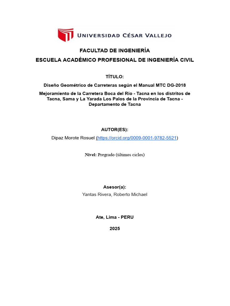 Informe de Caminos - Práctica | PDF | La carretera | Curva