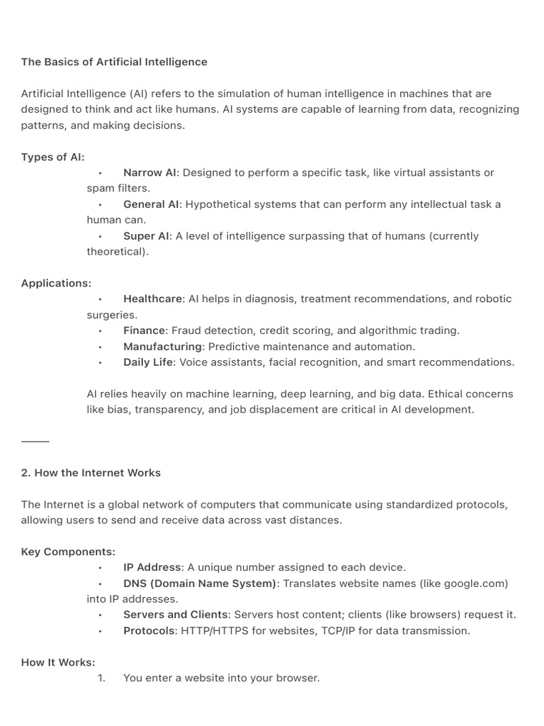 Basics of Artificial Intelligence PDF | PDF