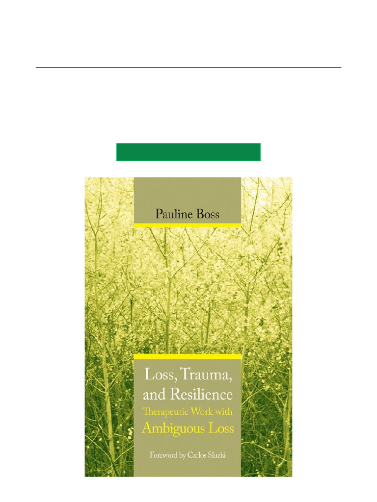 Therapeutic Insights on Ambiguous Loss | PDF | Psychological Trauma ...