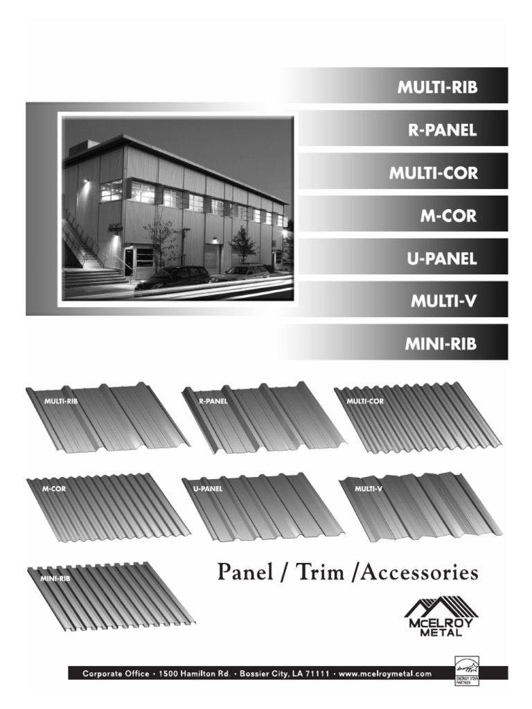 McElroy Metal Panel Specifications Guide | PDF | Building Engineering