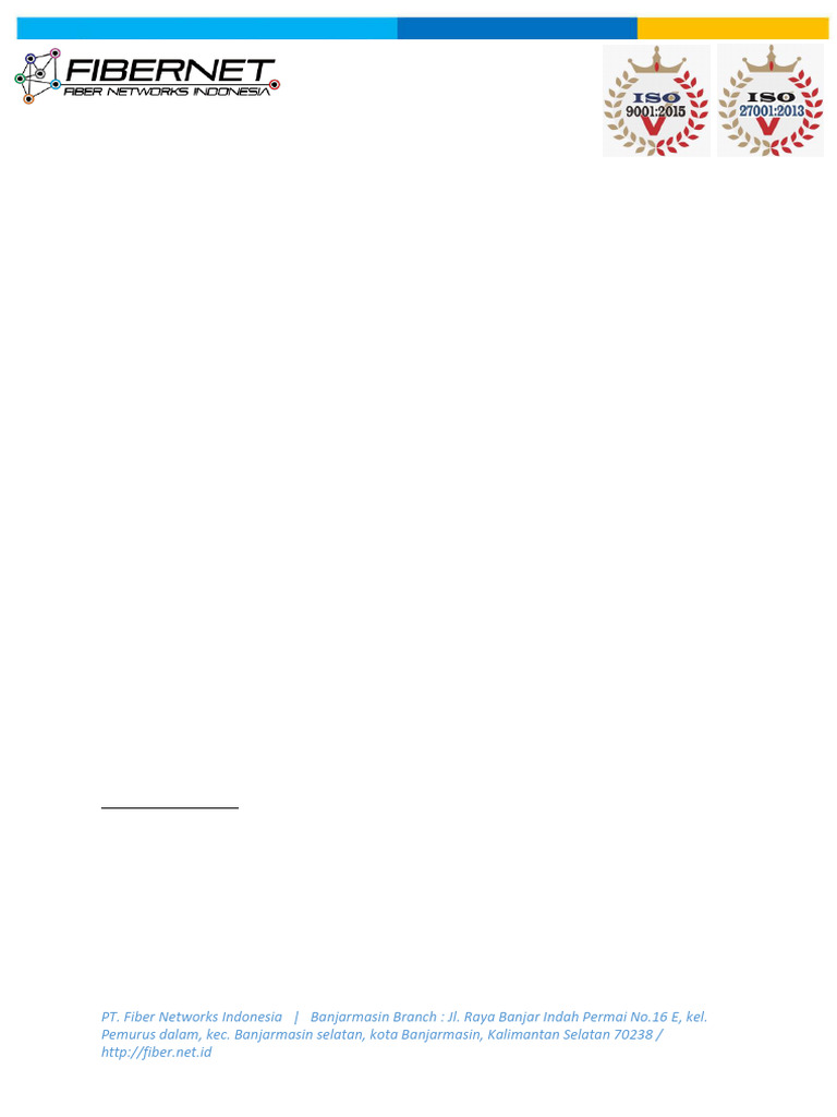 Undangan Fibernet RSJ Sambang Lihum | PDF