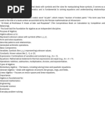 Types and Branches of Algebra | PDF | Equations | Variable (Mathematics)