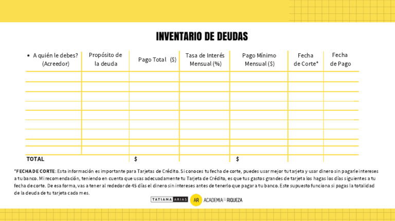 Inventario Deudas | PDF