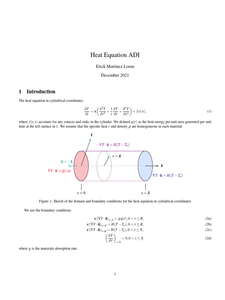 Heat Equation ADI | PDF | Physical Phenomena | Equations