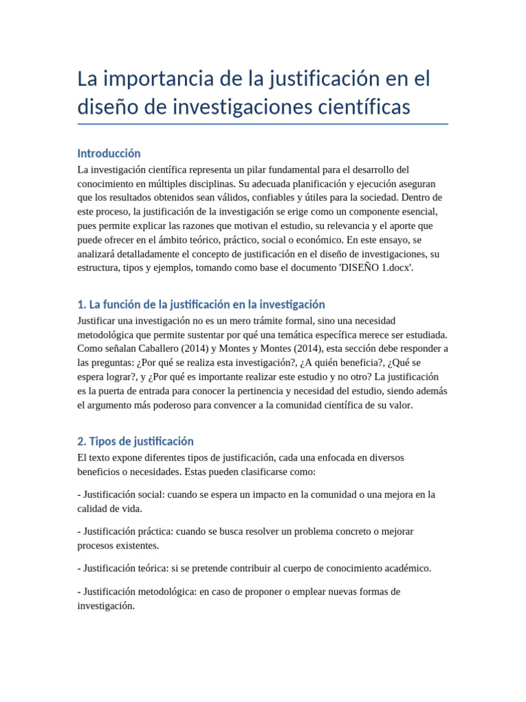 Ensayo Justificacion Investigacion | PDF | Conocimiento | Evidencia