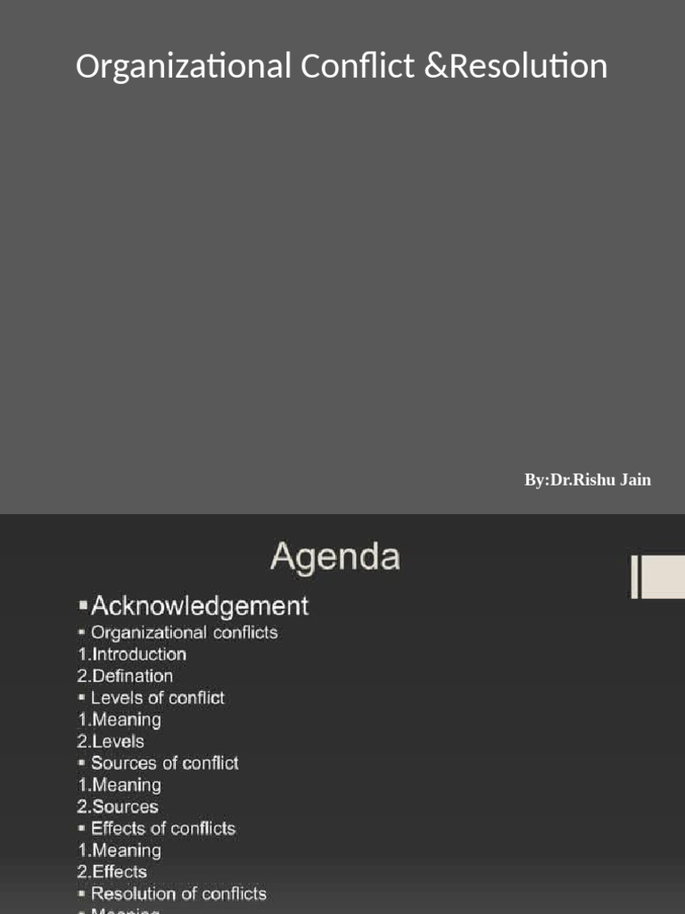 Conflict Resolution | PDF