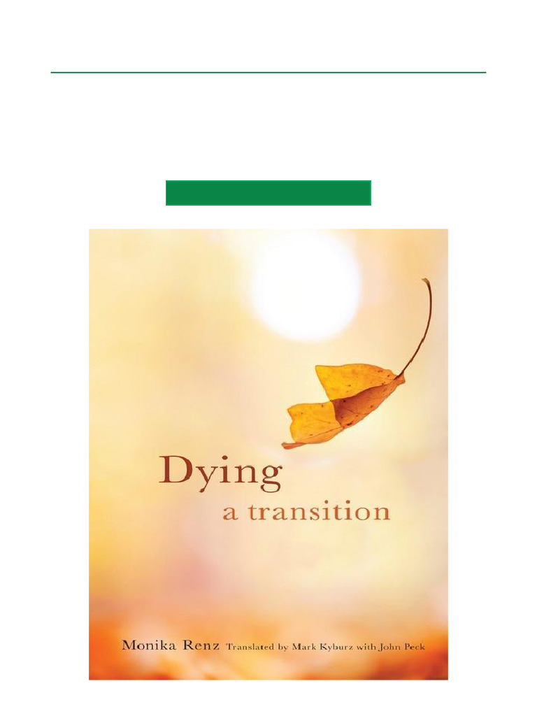 Dying A Transition All Format Download | PDF | Palliative Care ...