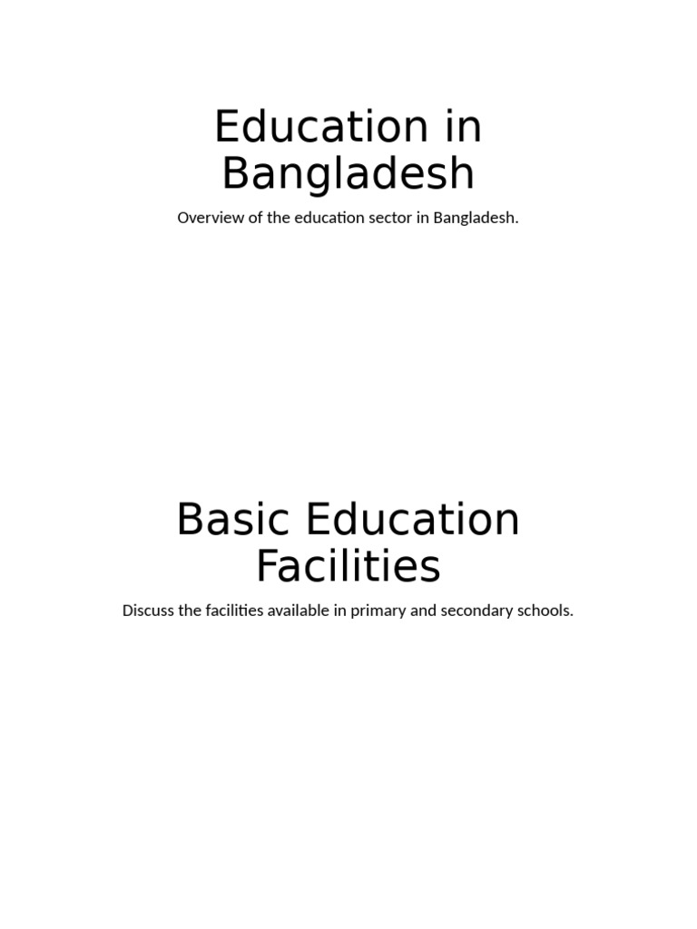 Education in Bangladesh BS | PDF