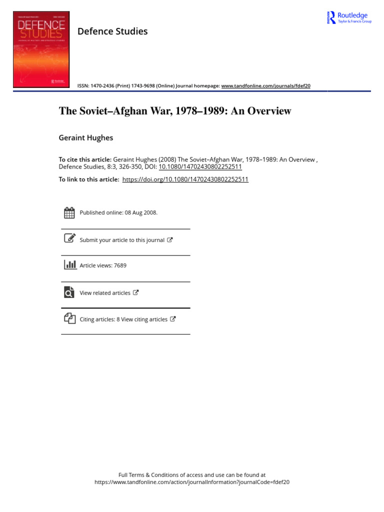 Overview of the Soviet-Afghan War (1978-1989) | PDF | Khalq ...