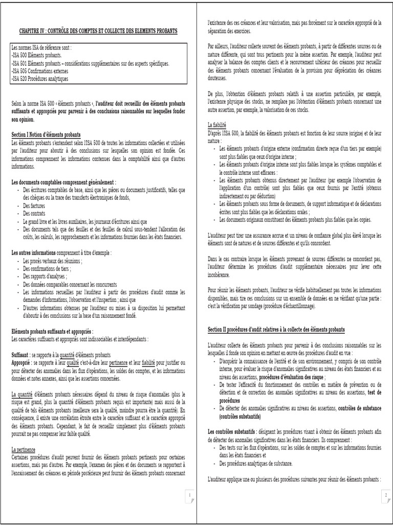 Audit CHAPITRE 4 CNT Cpte Et Ele Prob 2 P F | PDF