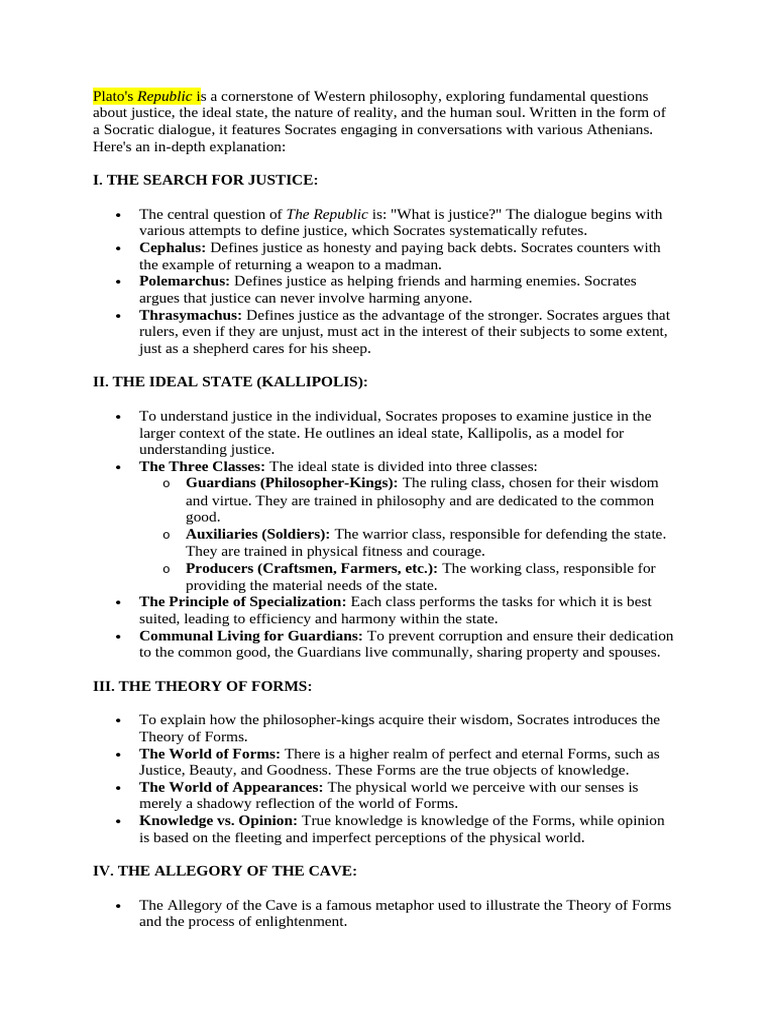 Understanding Plato's Republic: Justice & State | PDF | Justice | Crime ...