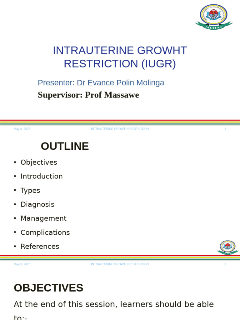Intrauterine Growht Restriction 21st Nov 2022 Evance | PDF | Childbirth | Obstetrics