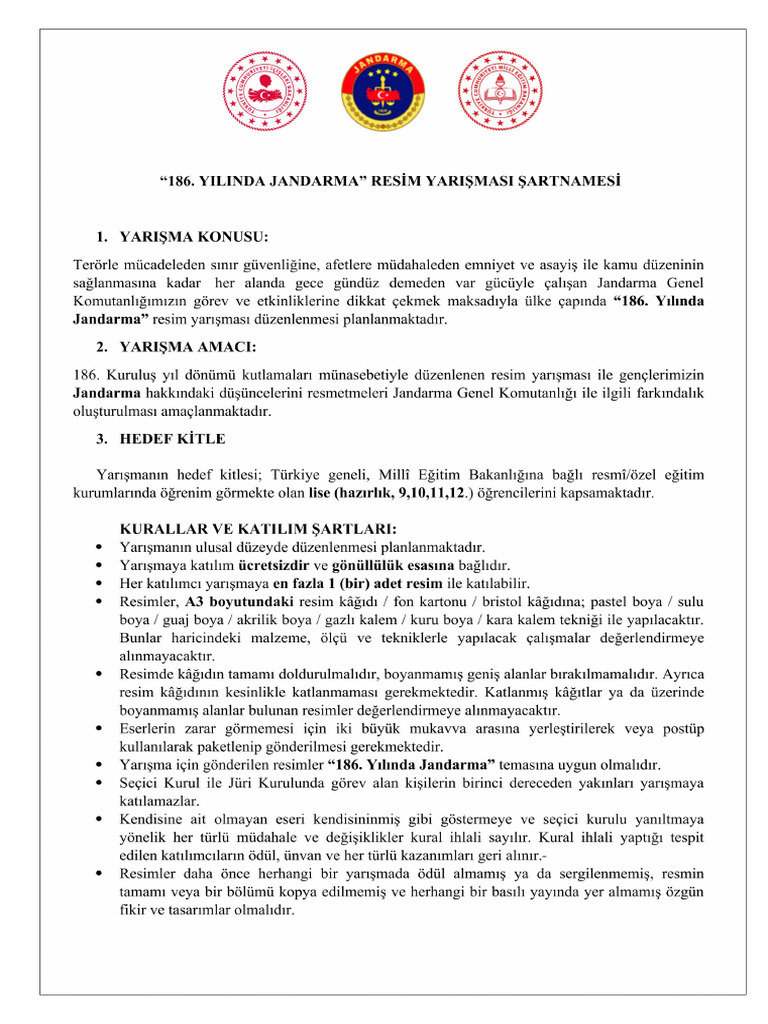 Yarisma Sartnamesi 6 Sayfa | PDF