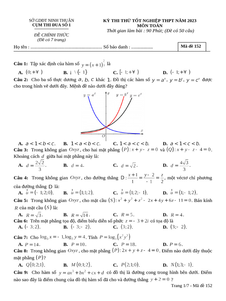 de-thi-thu-tot-nghiep-thpt-2023-mon-toan-cum-thi-dua-so-1-ninh-thuan | PDF