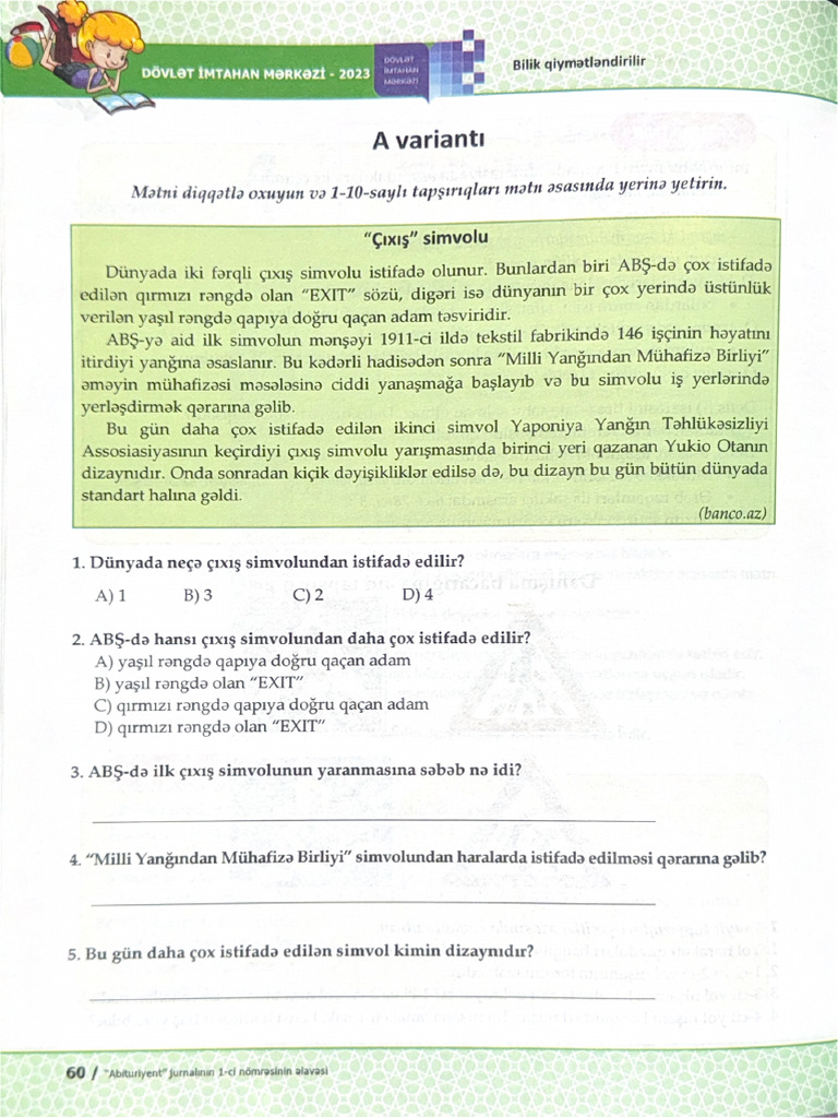 DİM Azərb - Dili İşarələr VƏ Simvollar A Variantı | PDF