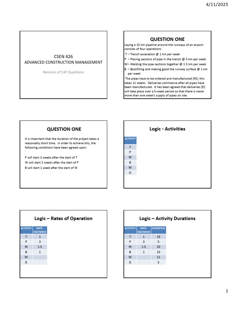 Csen 426 Cat Revision 2024 2025 | PDF
