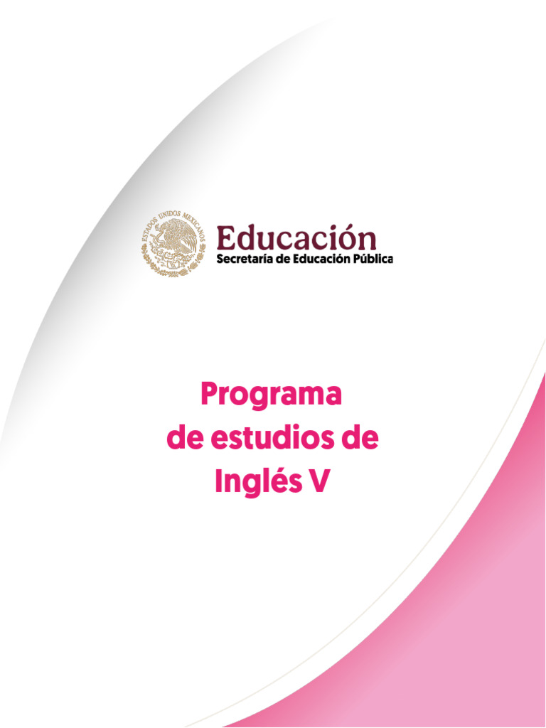 Programa de Estudios Inglés V 2024 | PDF | Plan de estudios | Aprendizaje