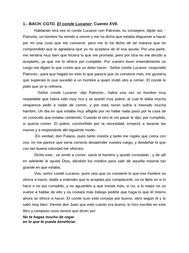 Conde Lucanor | PDF
