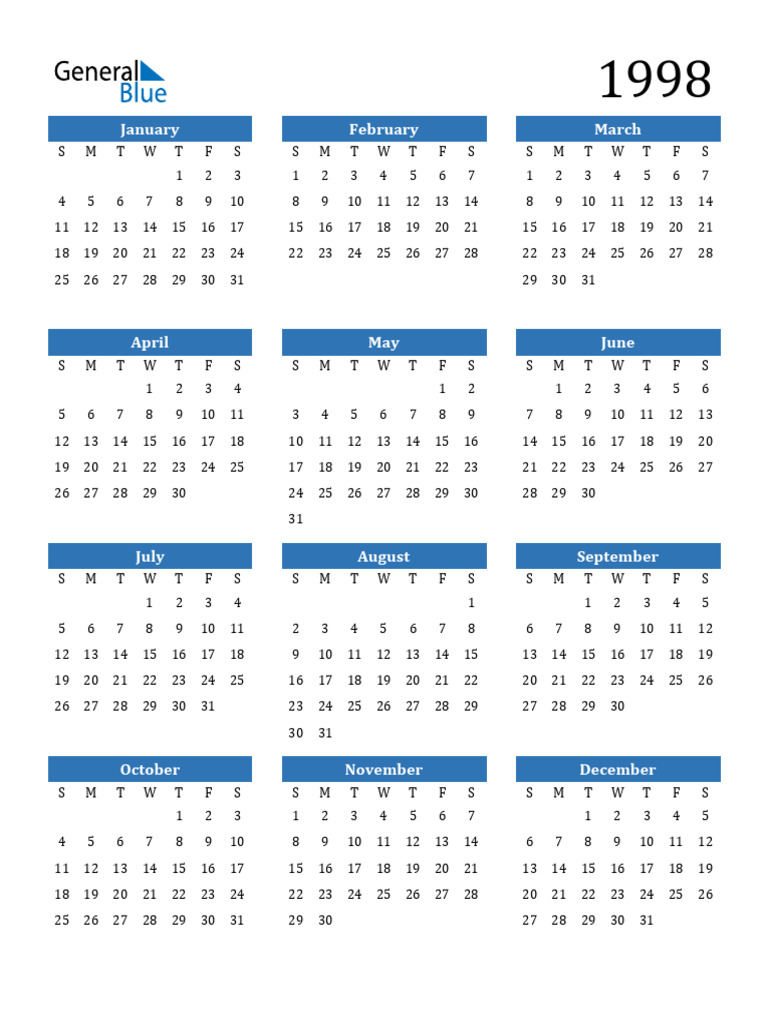 1998-calendar-portrait-sunday-start | PDF