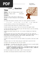 AQA GCSE Reaction Time Practical Guide | PDF