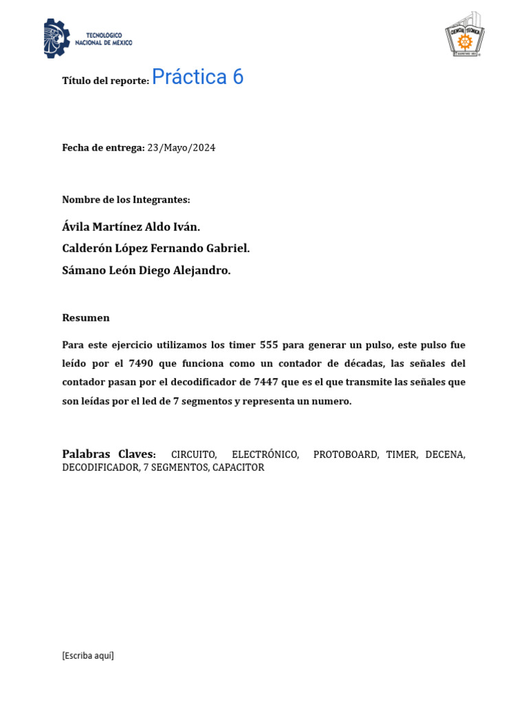 REPORTE6 | PDF | Red eléctrica | Electricidad