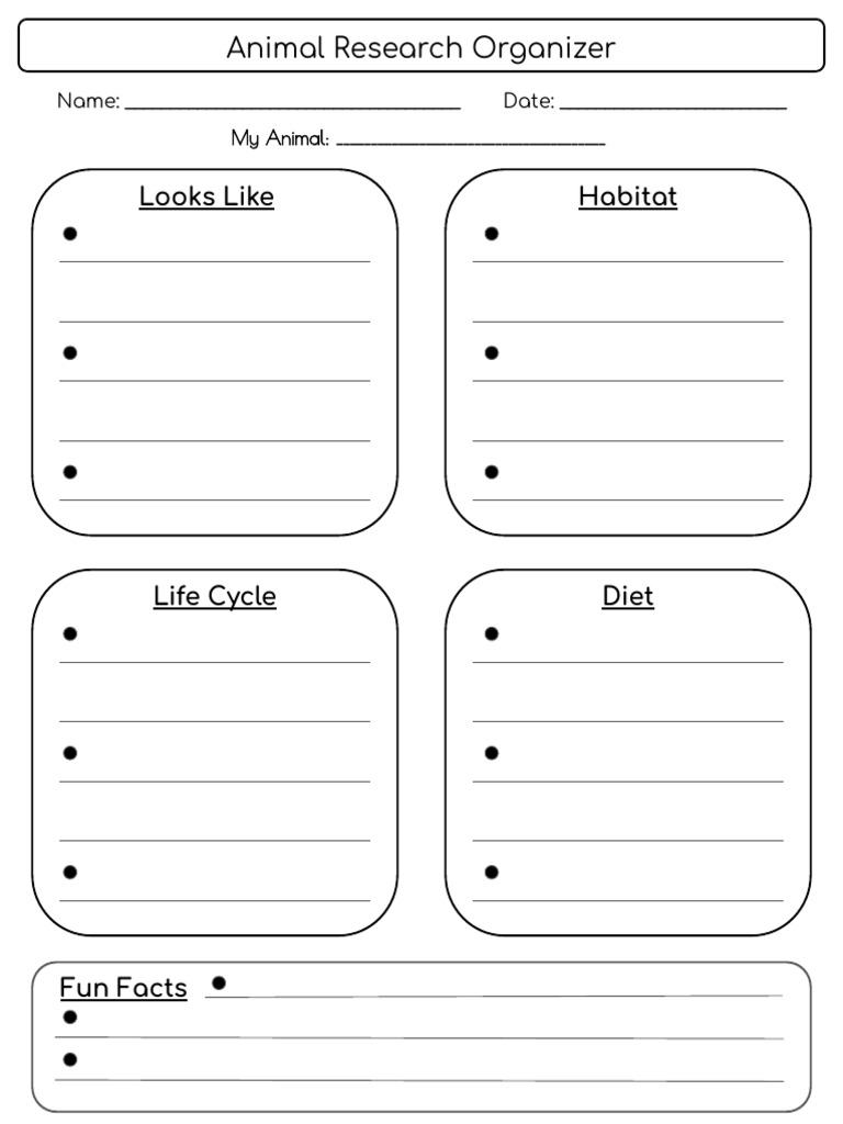 Animal Research Organizer: Looks Like Habitat | PDF