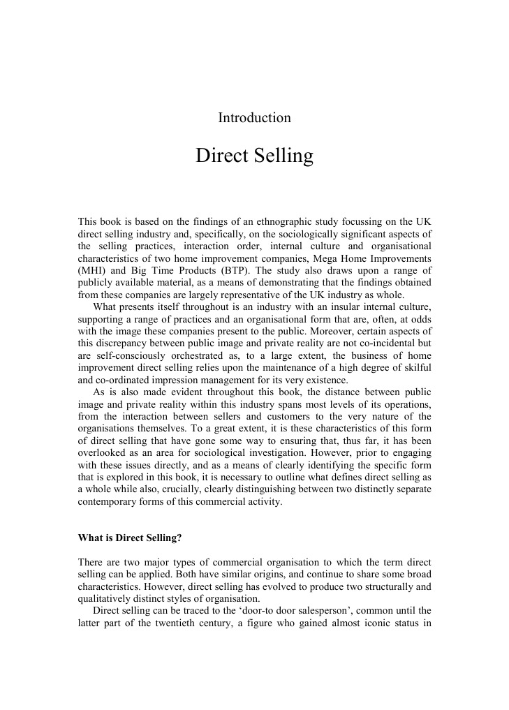 What Is Direct Selling? | PDF