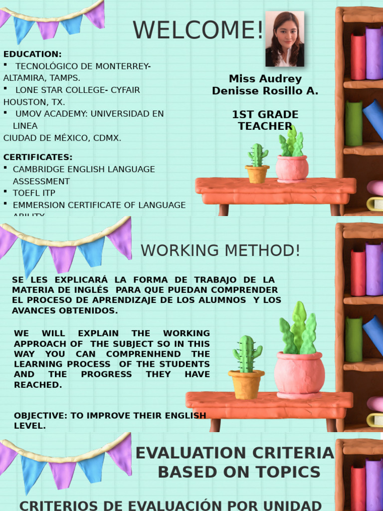 1st Grade Presentation. Teacher Audrey 1 | PDF