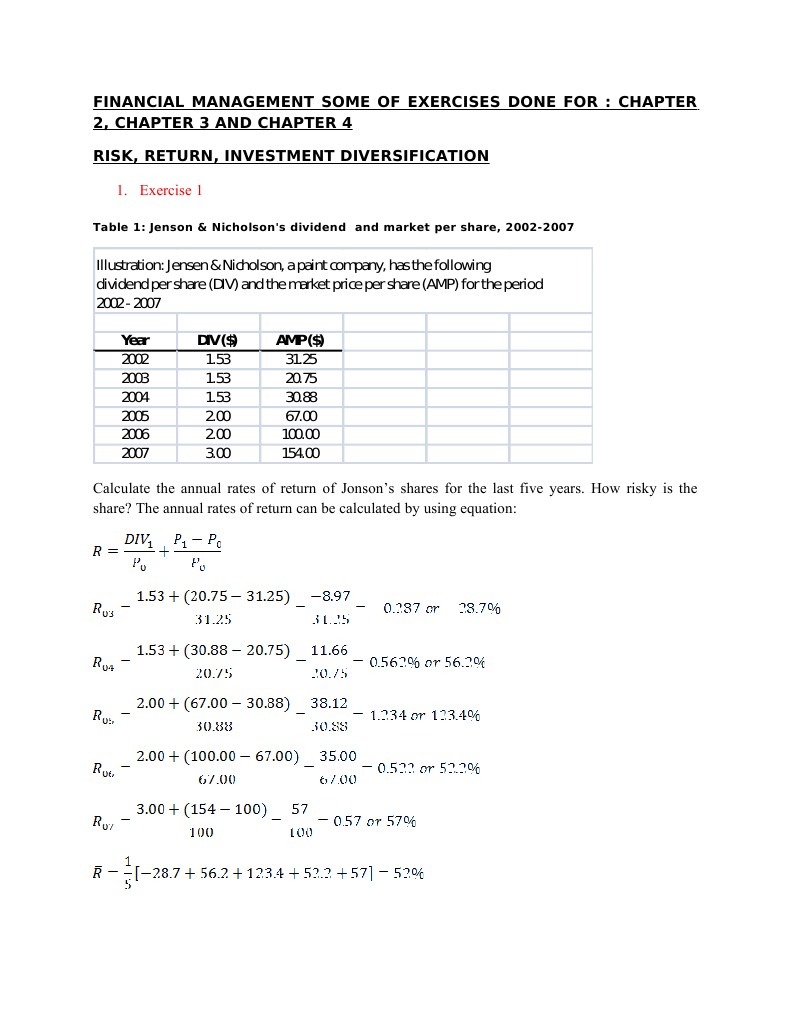 Financial Management Exercises | PDF | Cost Of Capital | Beta (Finance)