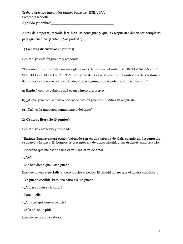 TP Evaluativo ESBA | PDF