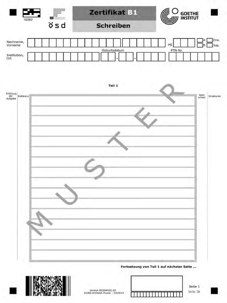 b1 Modellsatz Erwachsene 38-41 | PDF