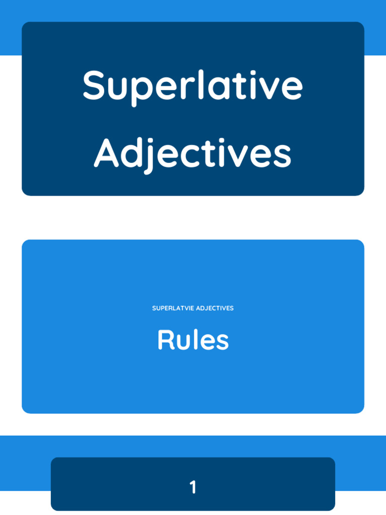 Superlative Adjectives PowerPoint Lesson | PDF