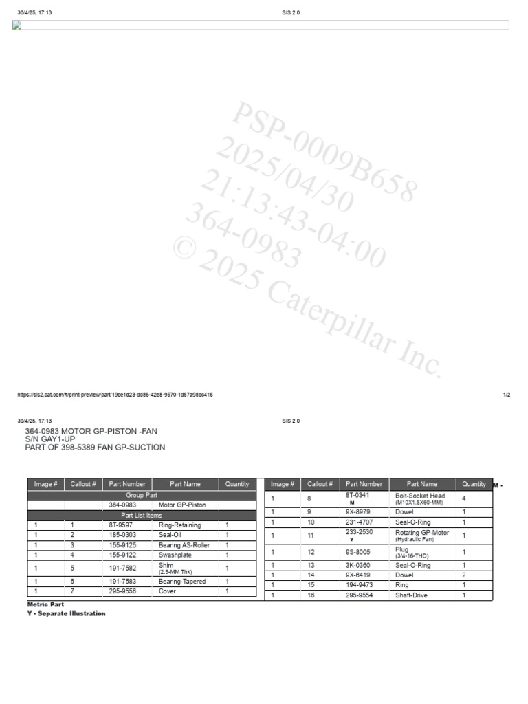 364-0983. MOTOR GP-PISTON-FAN. | PDF | Mechanical Engineering | Machines