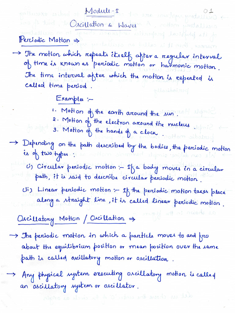 Module - I - Oscillation & Waves | PDF