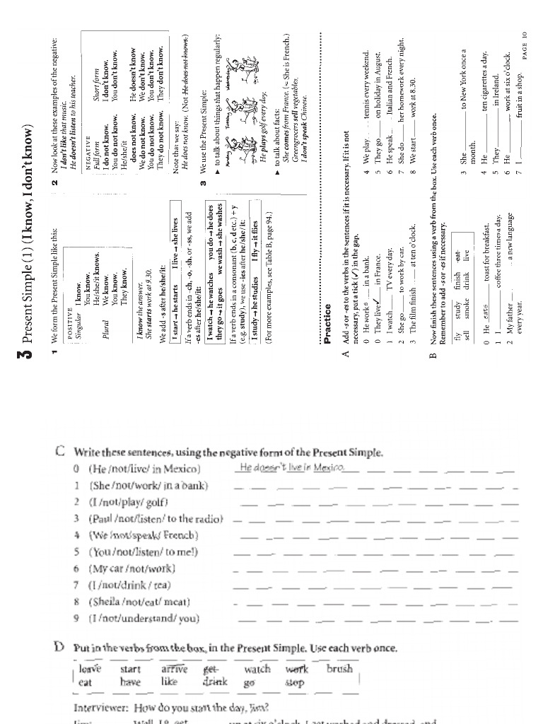 Simple Present 1 Pdf