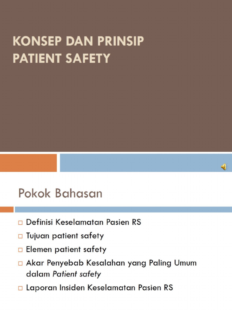 Patient Safety Dan Pelaporan Insiden Unissula Terekam Audio | PDF