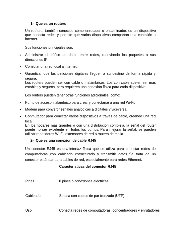 Qué es un router en informática | PDF | Red de computadoras ...